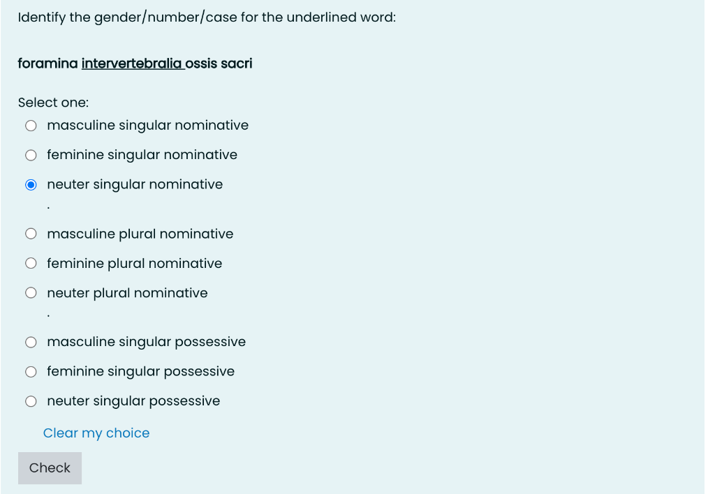 Solved Identify the gender/number/case for the underlined | Chegg.com
