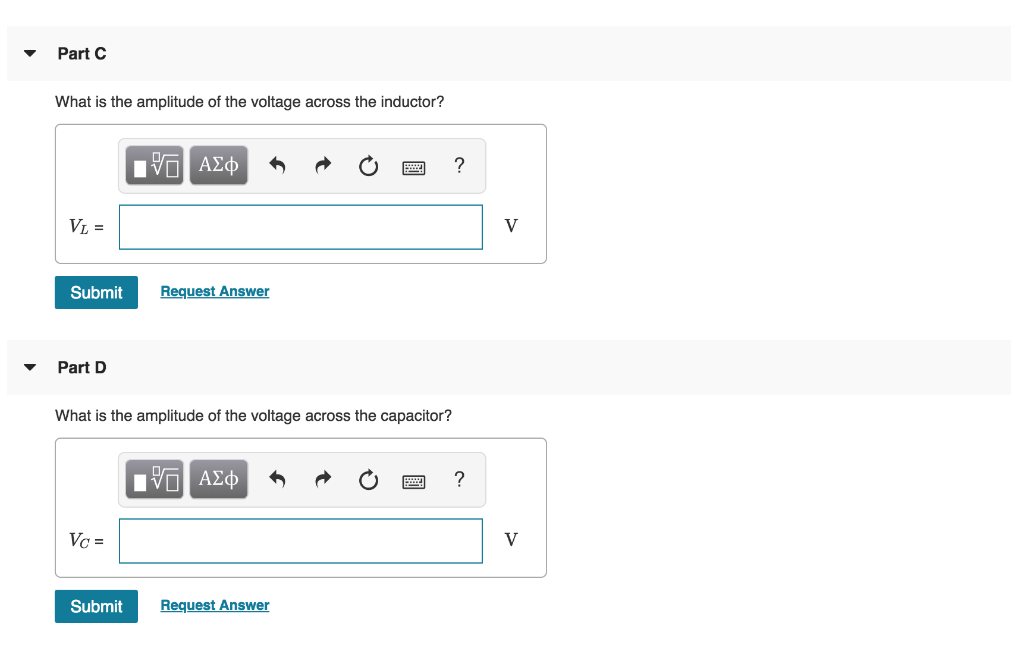 Solved Constants Part A In an L-R-C series circuit, L 0.390 | Chegg.com