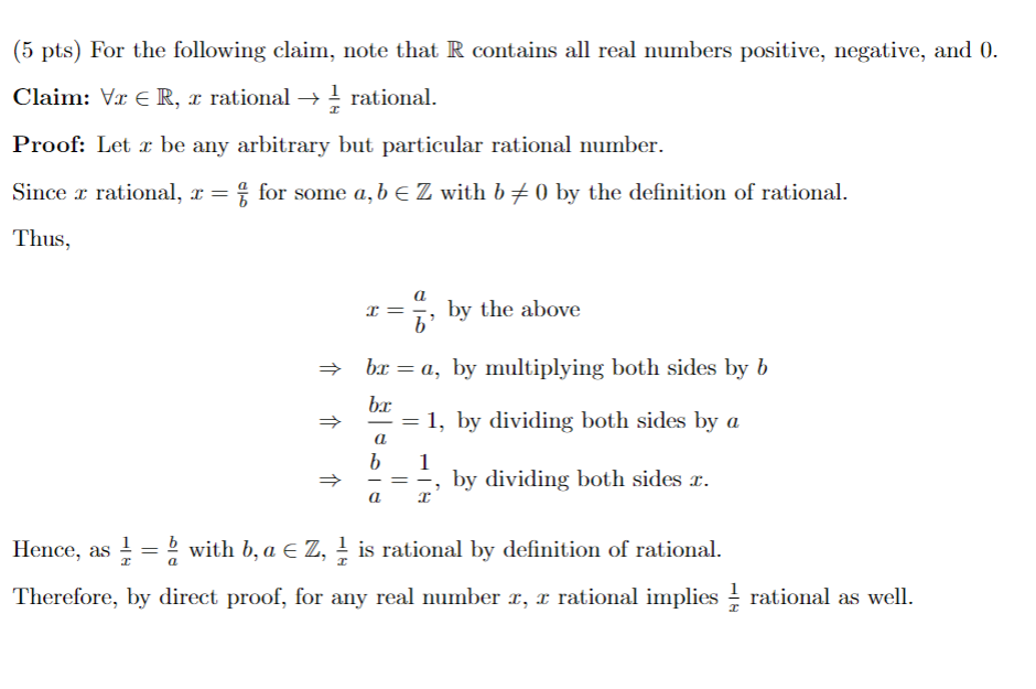 Solved (15 pts) Consider each of the following claims and | Chegg.com