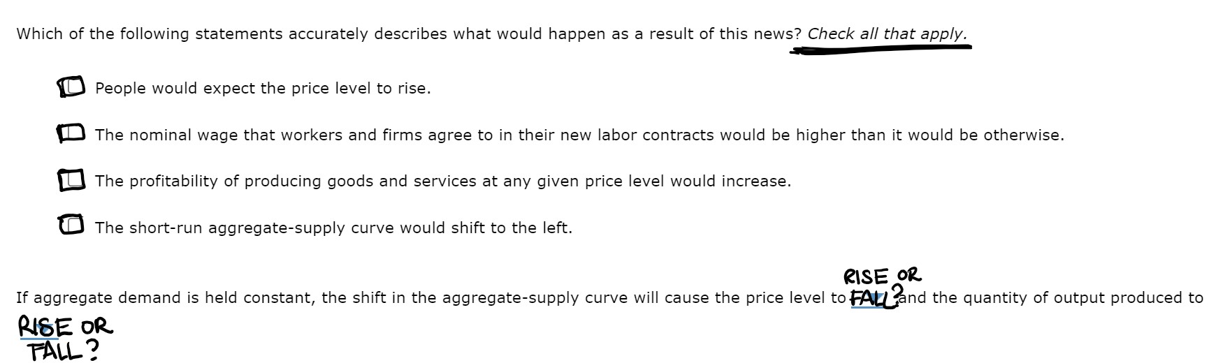 Solved The economy begins in long-run equilibrium. Then one | Chegg.com
