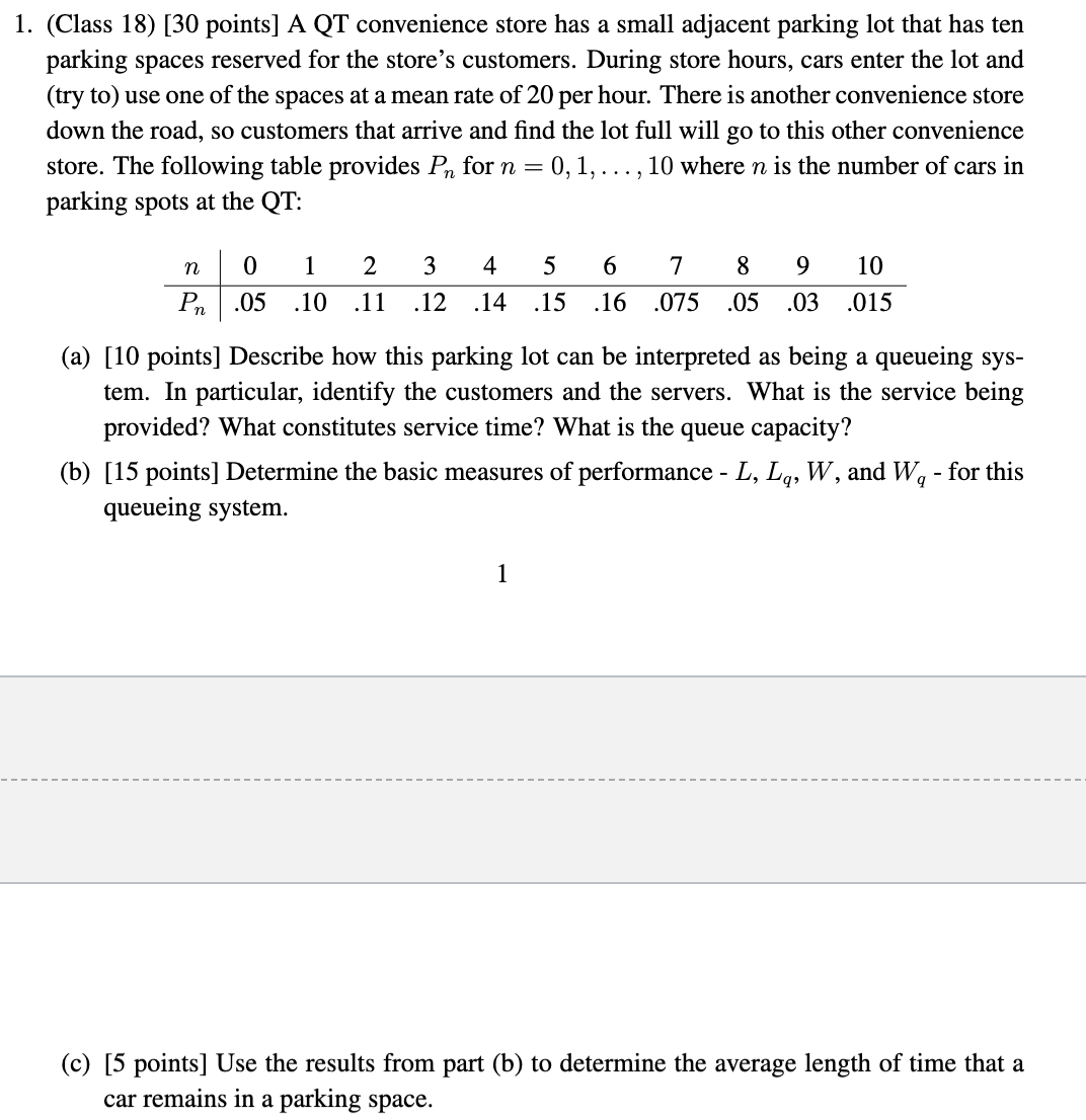 Solved QT convenience store has a small adjacent parking lot | Chegg.com