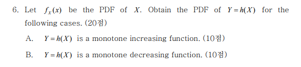 Solved 6. Let fX(x) be the PDF of X. Obtain the PDF of | Chegg.com