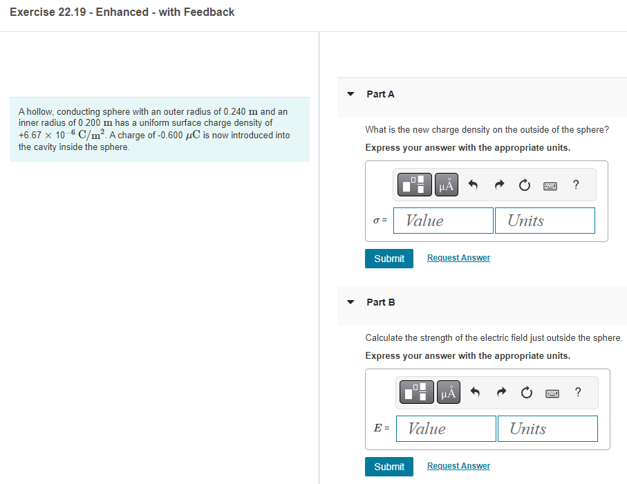 Solved Exercise 22.19 - Enhanced - with Feedback Part A A | Chegg.com