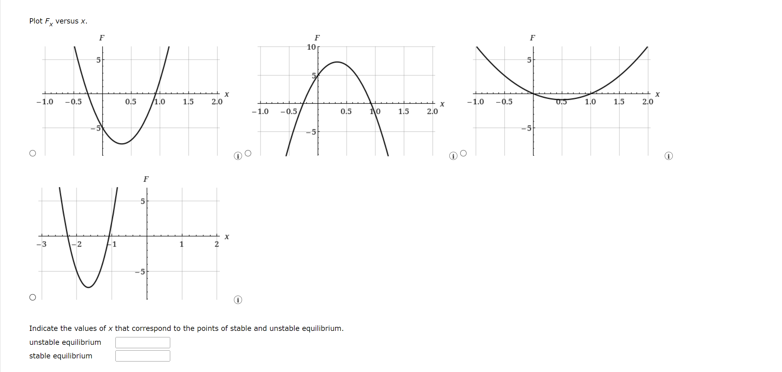 Solved The potential energy function for a system of | Chegg.com