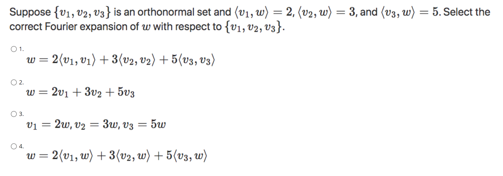 Solved Suppose {v1,v2,v3} is an orthonormal set and | Chegg.com