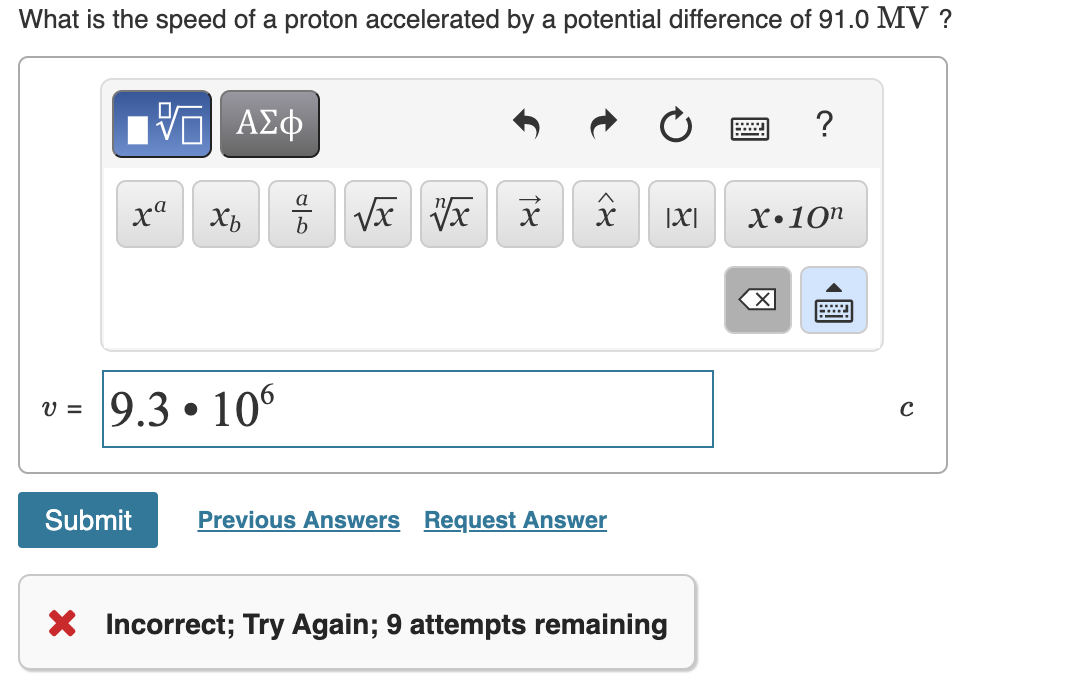 Solved What Is The Speed Of A Proton Accelerated By A