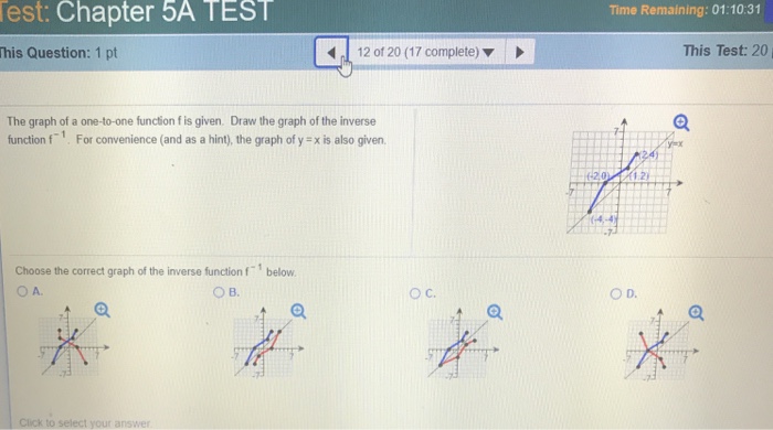 Solved The graph of a one-to-one function f is given. Draw | Chegg.com