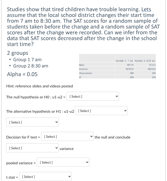 Solved Studies show that tired children have trouble | Chegg.com
