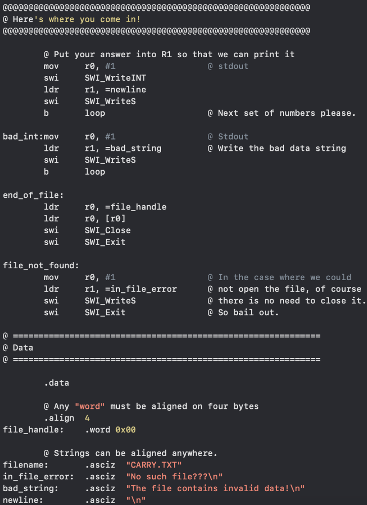 You are to write a program in ARM Assembly Language | Chegg.com