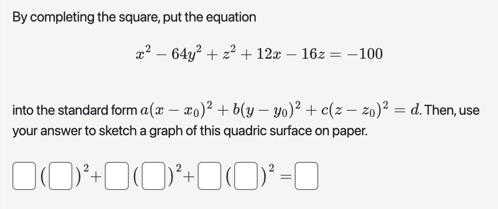 Solved By completing the square, put the equation | Chegg.com