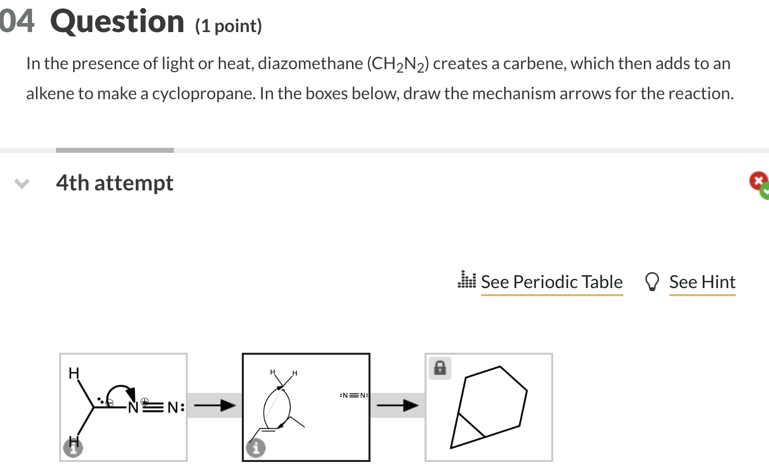 Solved 04 ﻿Question (1 ﻿point)In the presence of light or | Chegg.com