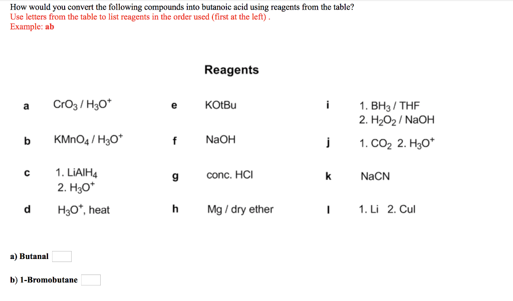 Solved How would you convert the following compounds into | Chegg.com