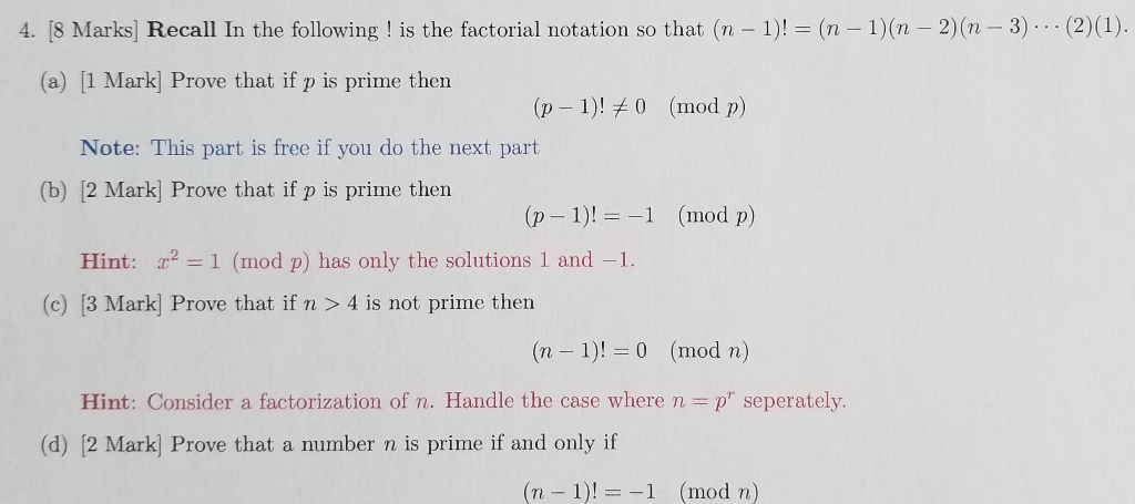 Solved 4. [8 Marks Recall In the following ! is the | Chegg.com