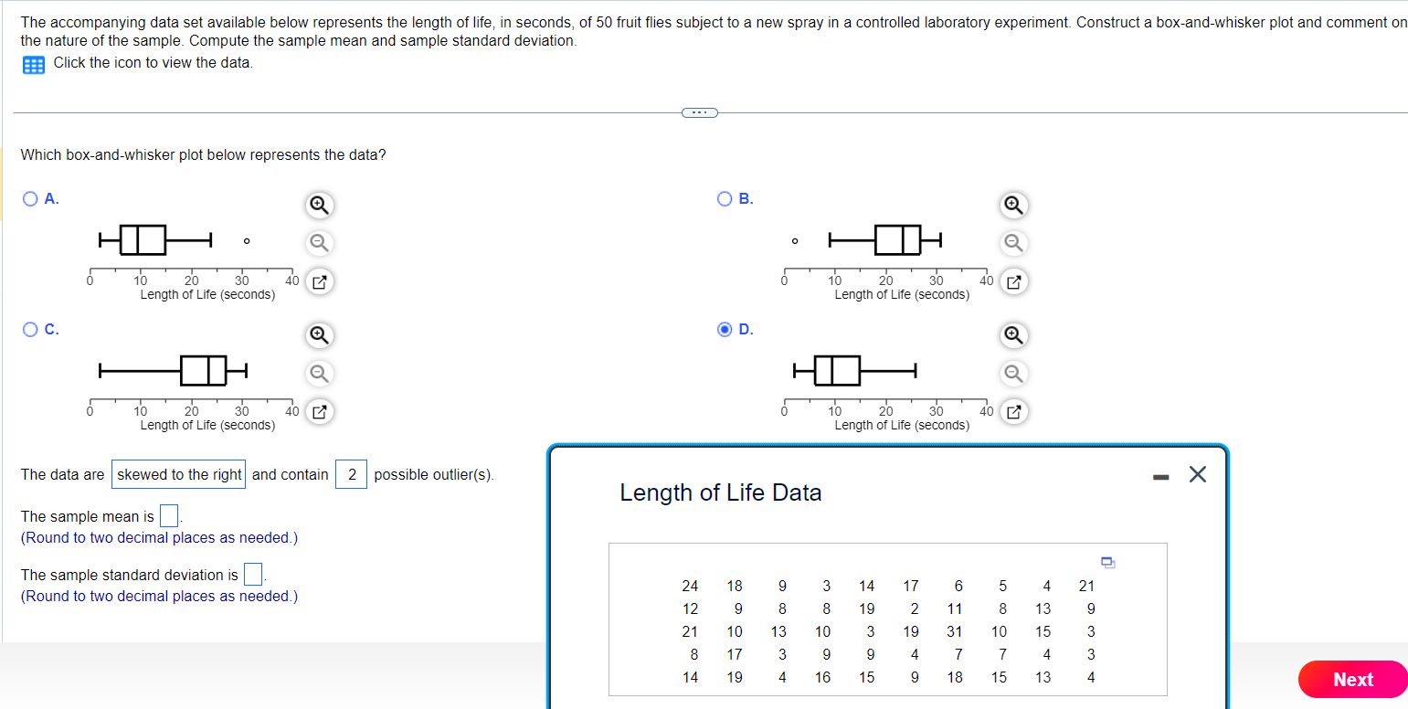 Solved the nature of the sample. Compute the sample mean and | Chegg.com