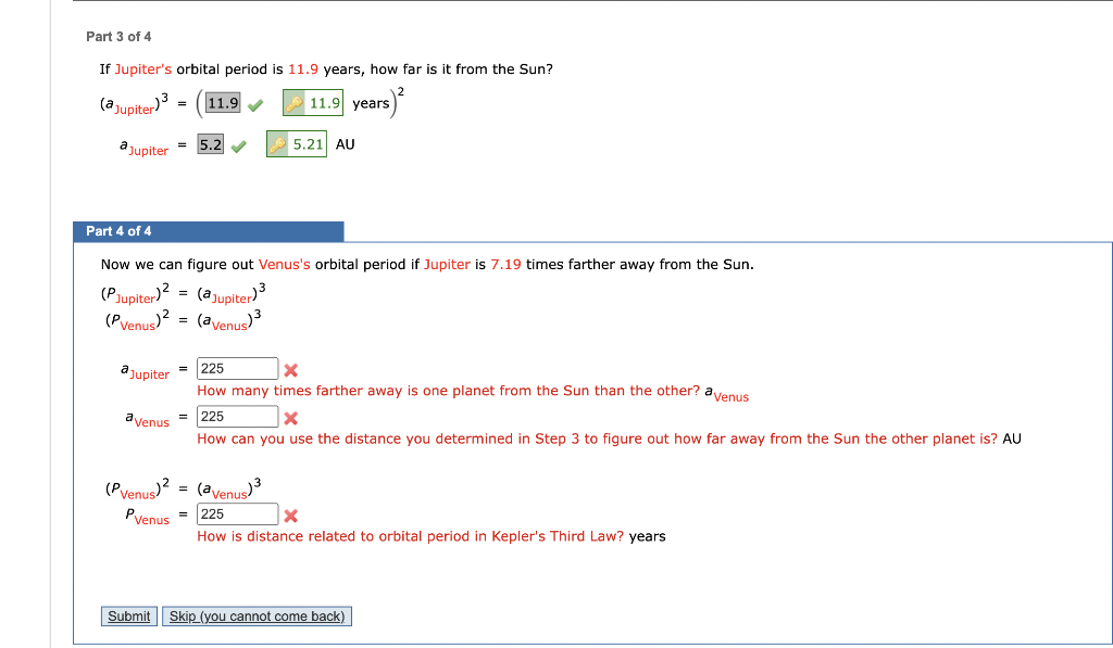 Solved If Jupiter's orbital period is 11.9 years, how far is | Chegg.com
