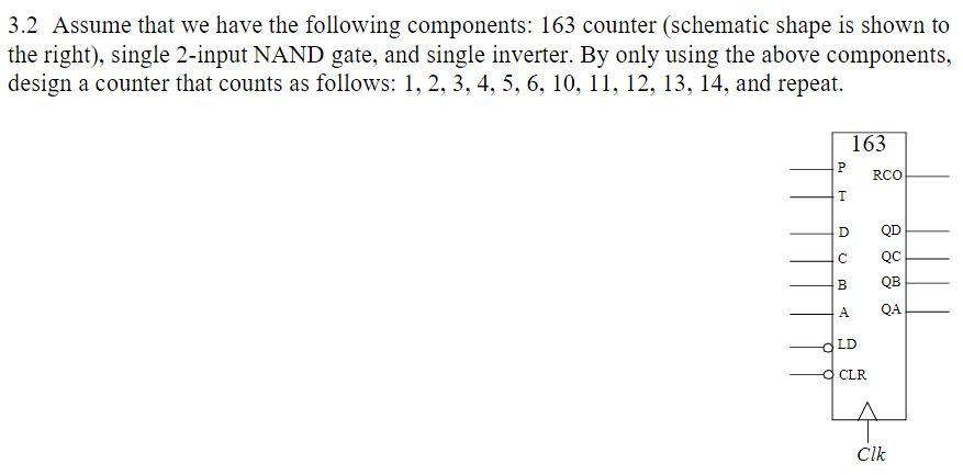 Solved 3. COUNTER ANALYSIS (13 + 12 = 25 POINTS) 3.1 Draw | Chegg.com