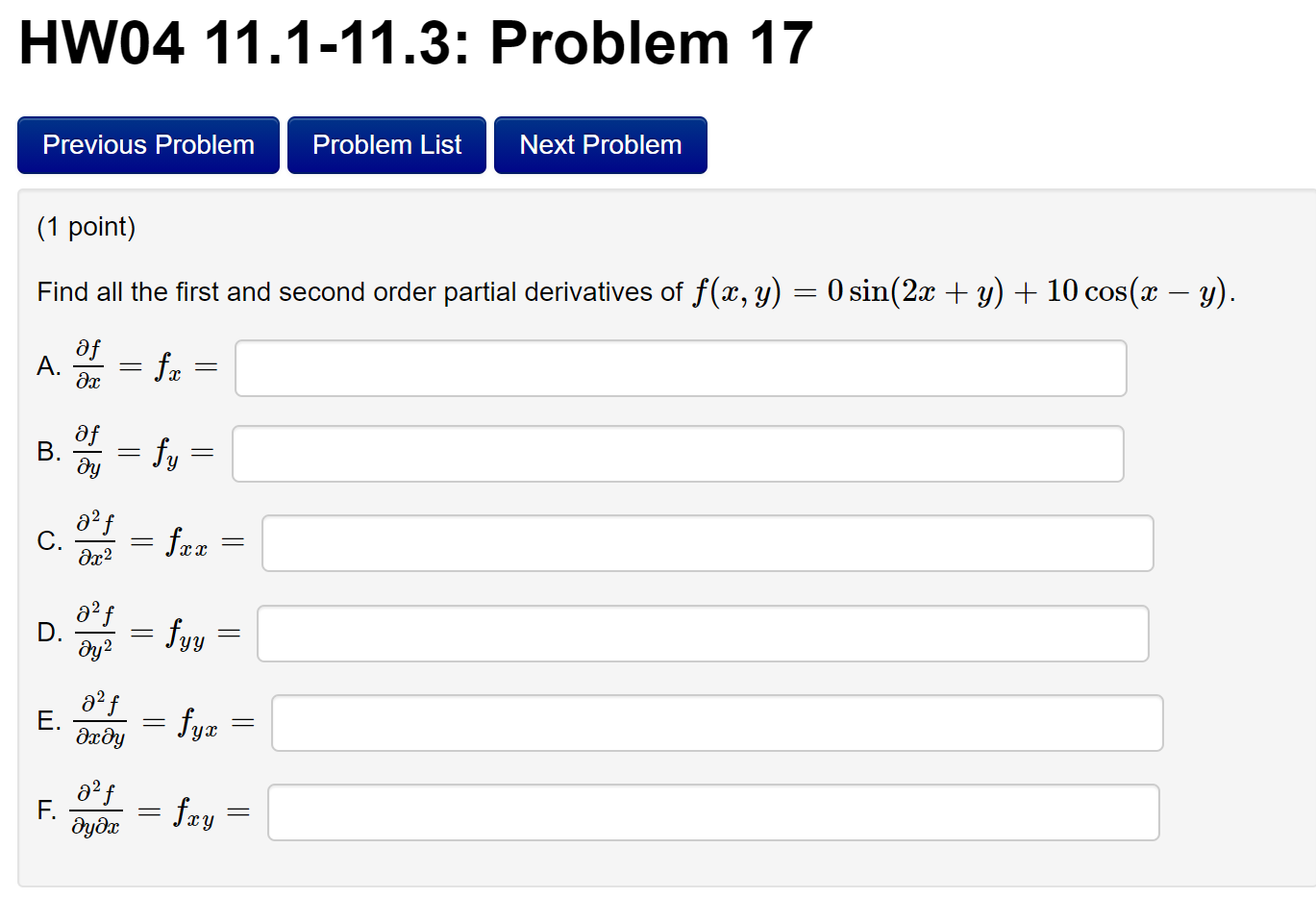 Solved HW04 11.1-11.3: Problem 17 Previous Problem Problem | Chegg.com