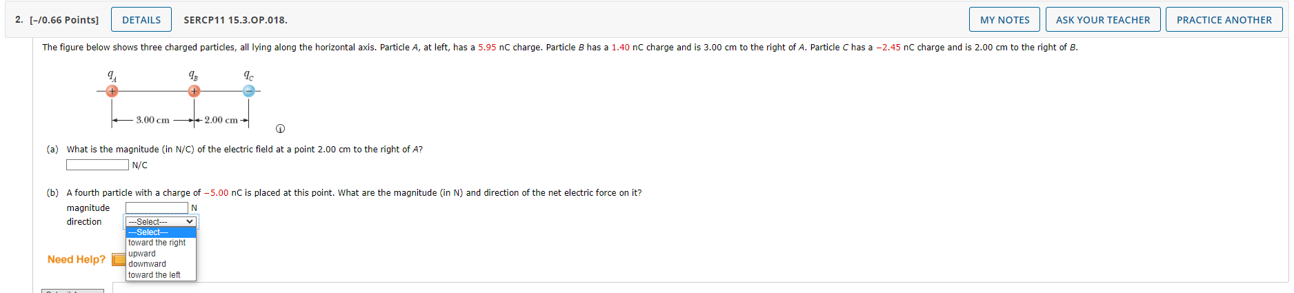 Solved (a) What is the magnitude (in N/C) of the electric | Chegg.com