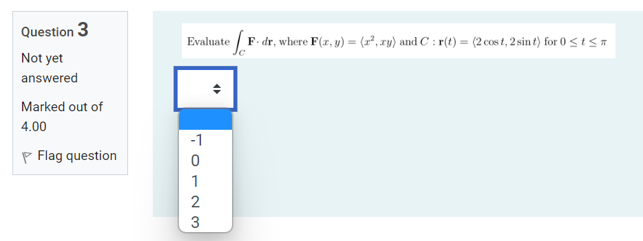 Solved Question 3 Evaluate ∫CF⋅dr, where F(x,y)= x2,xy and | Chegg.com