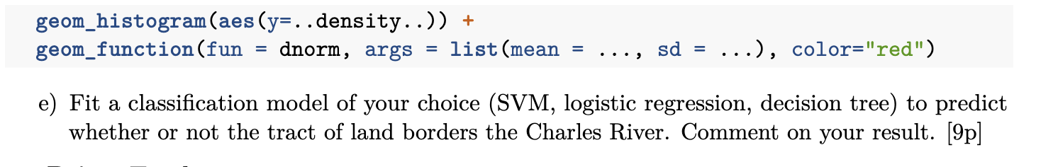 Solved This question involves the Boston housing data set. | Chegg.com