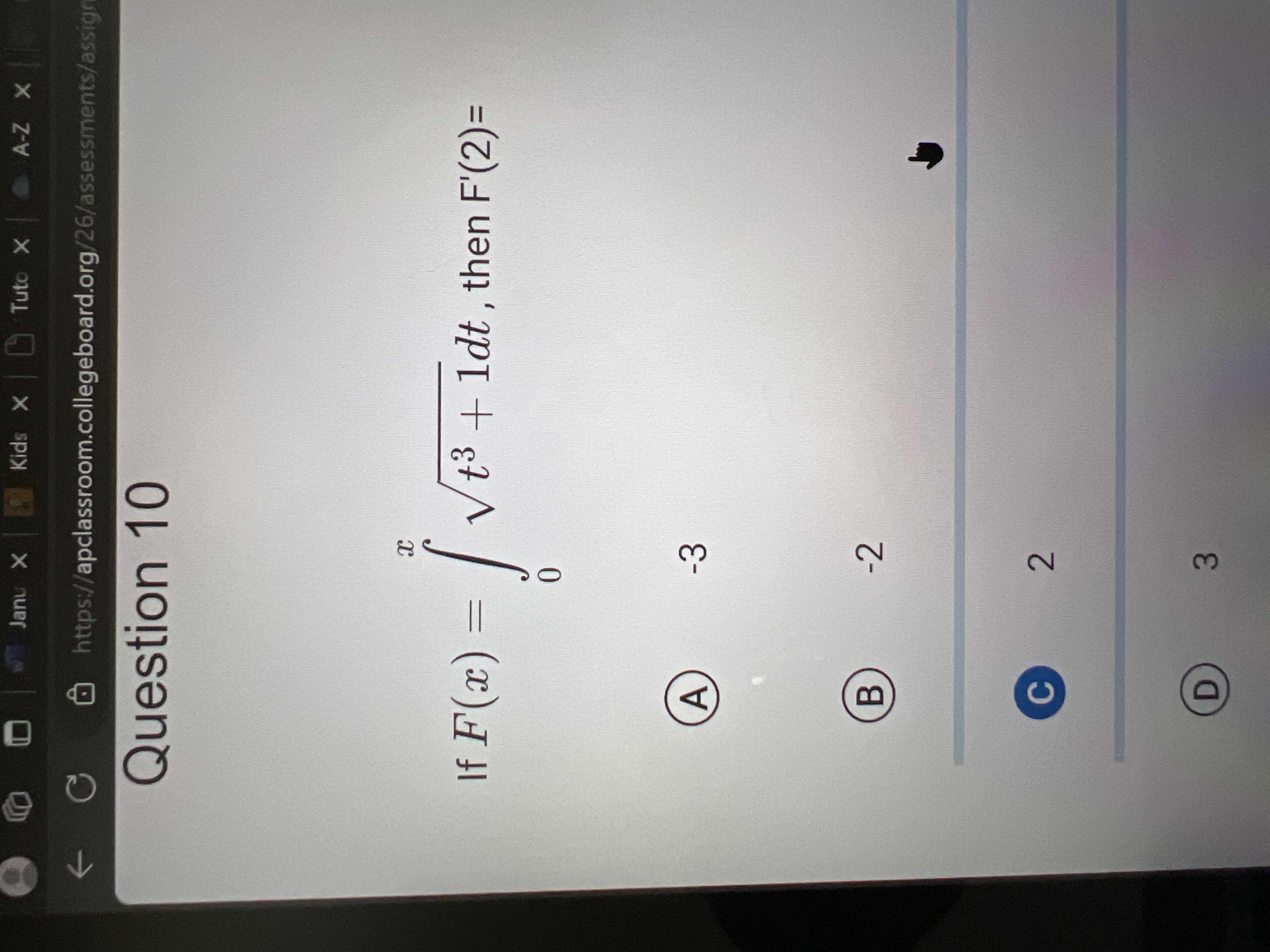 Solved If F(x)=∫0xt3+12dt, ﻿then F'(2)= | Chegg.com
