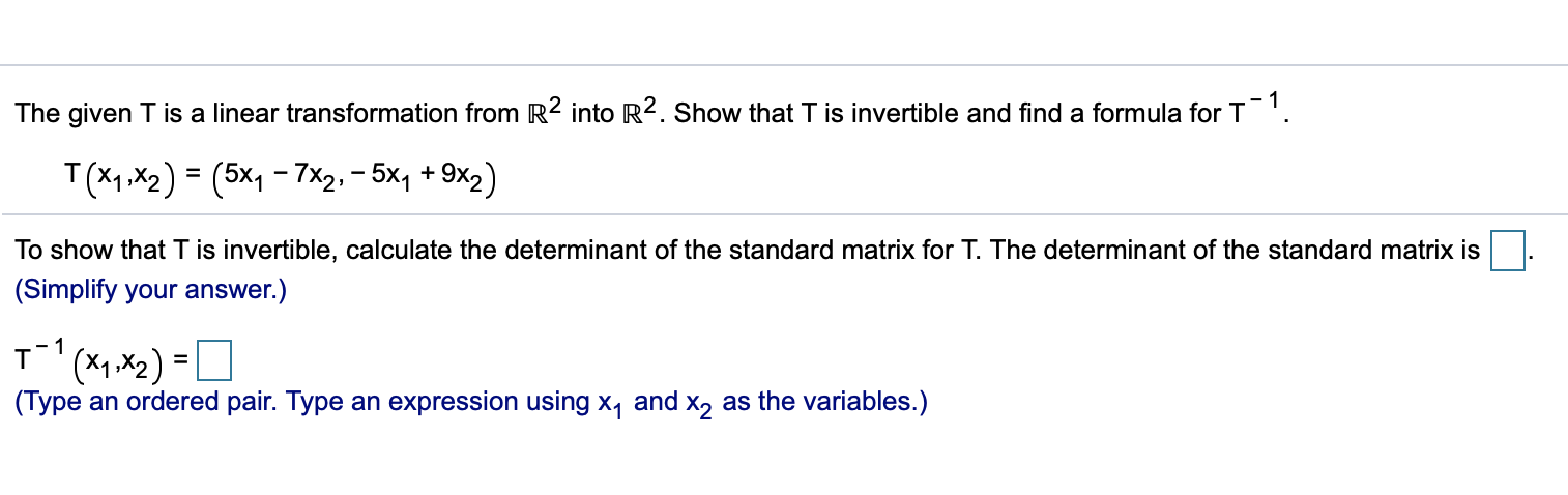 Solved The given T is a linear transformation from R2 into | Chegg.com