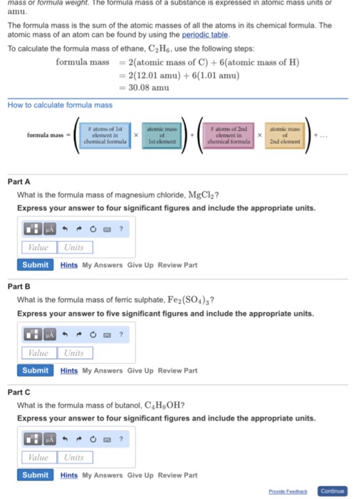 Solved mass or formula weight. The formula mass of a | Chegg.com Solved mass or formula weight. The formula mass of a | Chegg.com