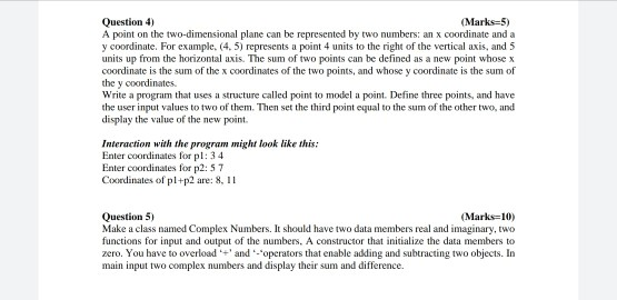 Solved Question 4) (Marks-5) A point on the two-dimensional | Chegg.com