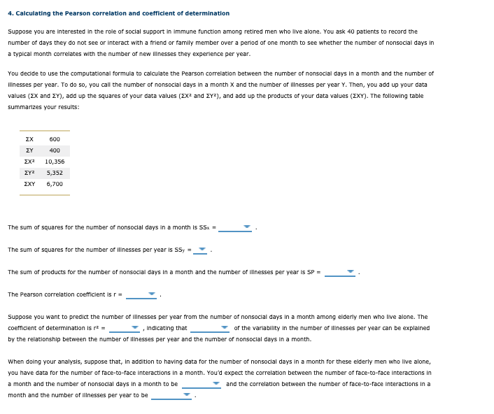 Solved 4. Calculating the Pearson correlation and | Chegg.com