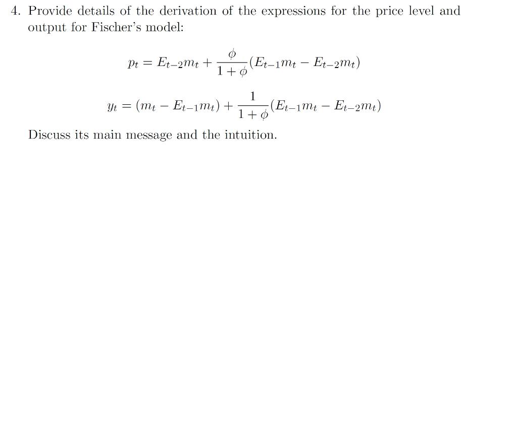 Solved Provide details of the derivation of the expressions | Chegg.com