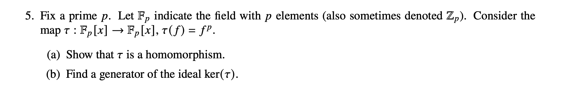 Solved FLet F be a field, and let F[x] ﻿be the ring of | Chegg.com