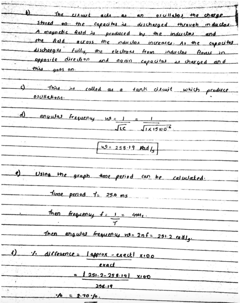 The osullated the charge Stored - the capacity is | Chegg.com