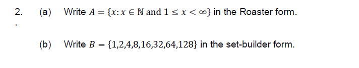 Solved 2. (a) Write A = {x: X E N and 1 sx