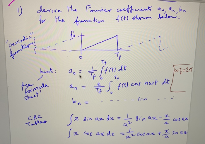 Solved 1pる 자 Shee 1b CRC (x つ太Col ox. +2o. Sin a cos ax.dt | Chegg.com
