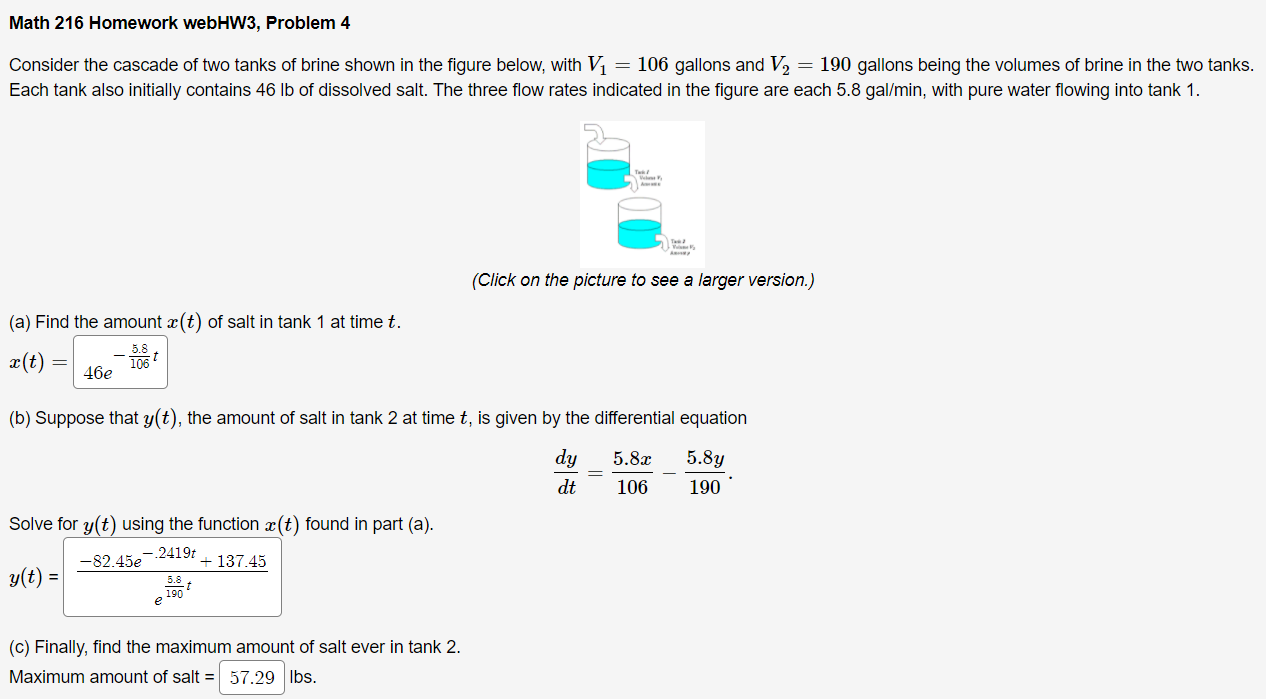 Solved Math 216 Homework webHW3, Problem 4 Consider the | Chegg.com