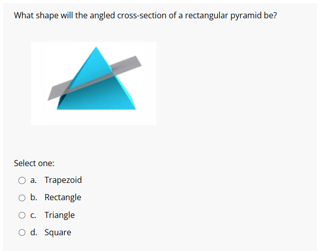 HS Geometry: What shape will the angled | Chegg.com