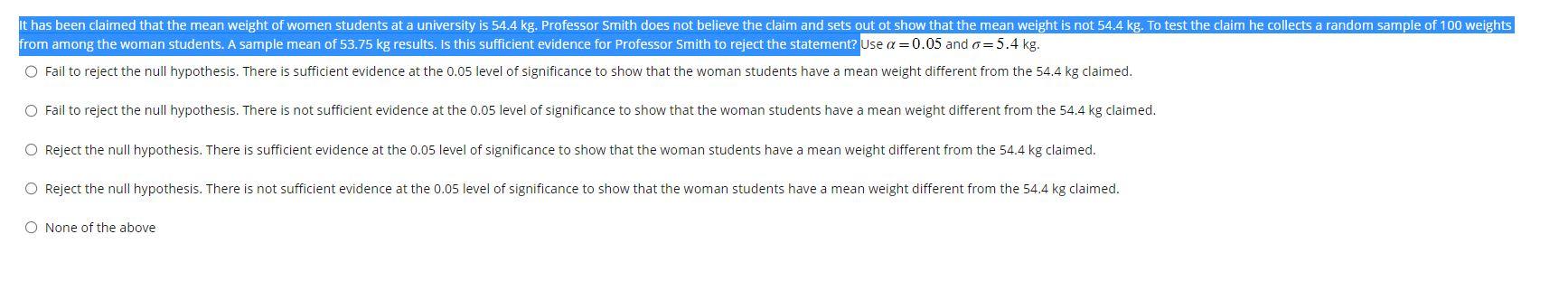 Solved None of the above | Chegg.com