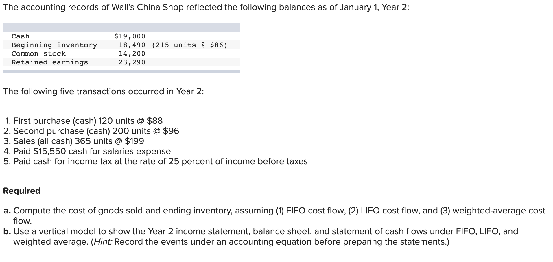 Solved The following five transactions occurred in Year 2: | Chegg.com