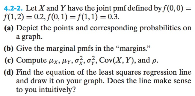 Solved 4.2-2. Let X and Y have the joint pmf defined by | Chegg.com