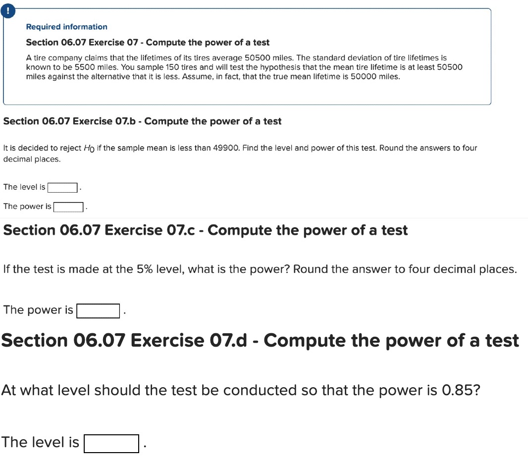 Solved Required information Section 06.07 Exercise 07 - | Chegg.com