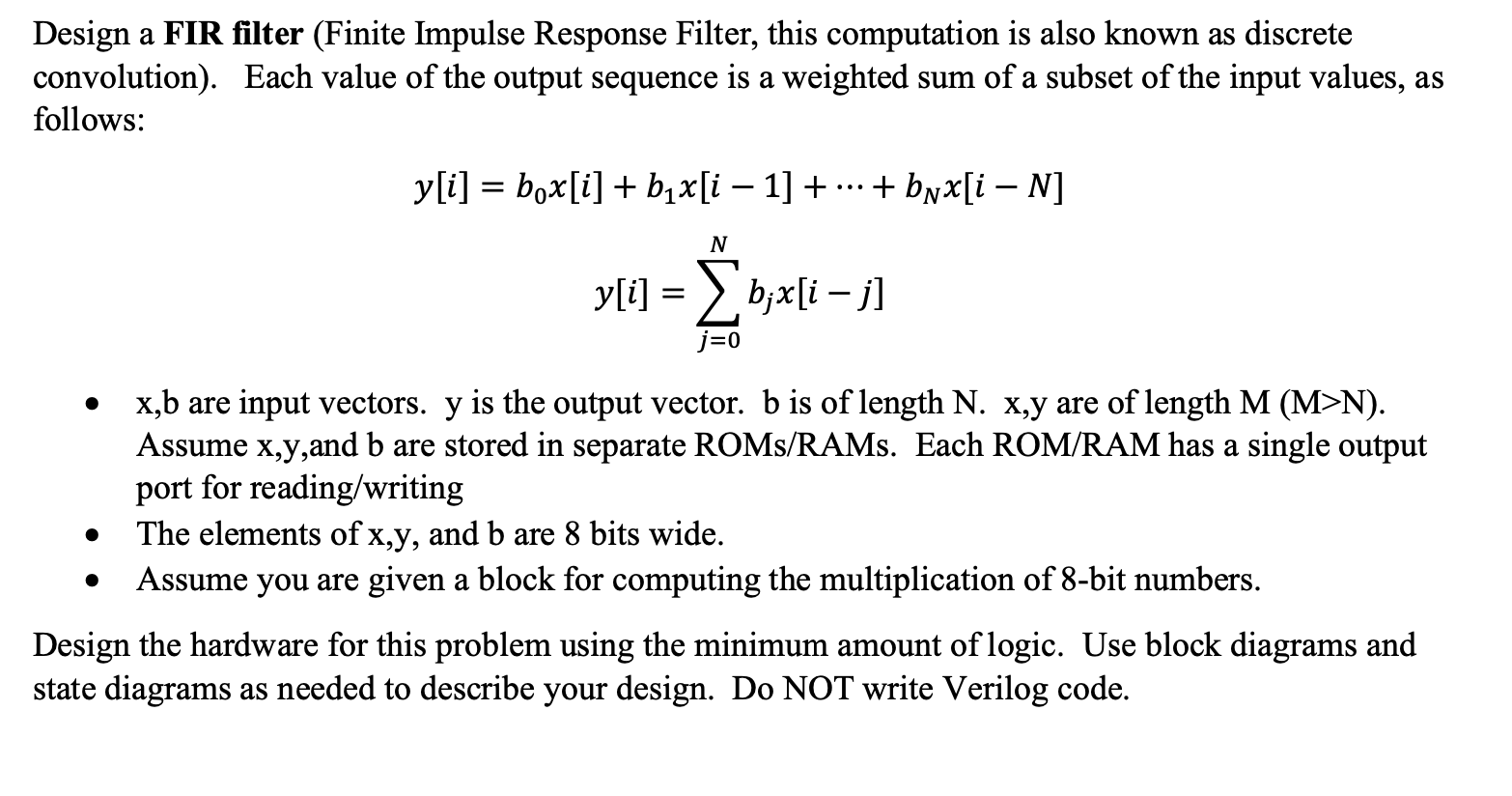 Design a FIR filter (Finite Impulse Response Filter, | Chegg.com