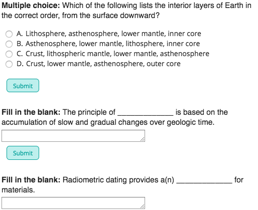Solved: Multiple Choice: Which Of The Following Lists The ... | Chegg.com