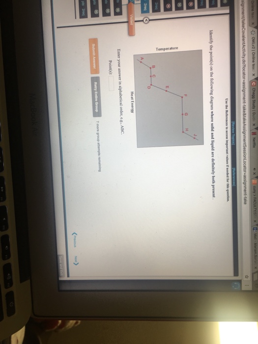 Solved Identify the point(s) on the following diagram where | Chegg.com
