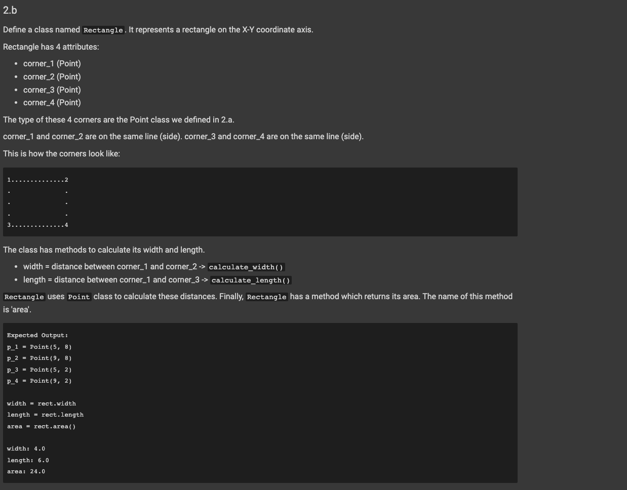 Solved 2.a Define a class named Point It will represent a | Chegg.com