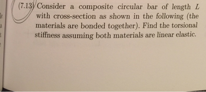 Solved (7.13y Consider a composite circular bar of length L | Chegg.com