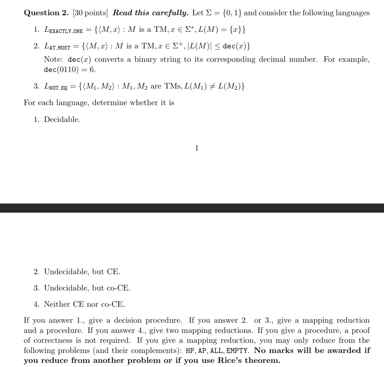 Solved Question 2. [30 ﻿points] ﻿Read this carefully. Let | Chegg.com