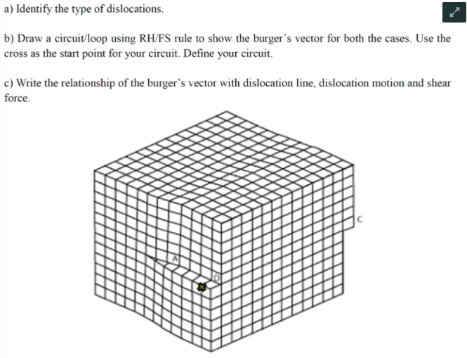 Solved a) Identify the type of dislocations. b) Draw a | Chegg.com