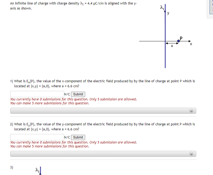 Solved An infinite line of charge with charge density | Chegg.com
