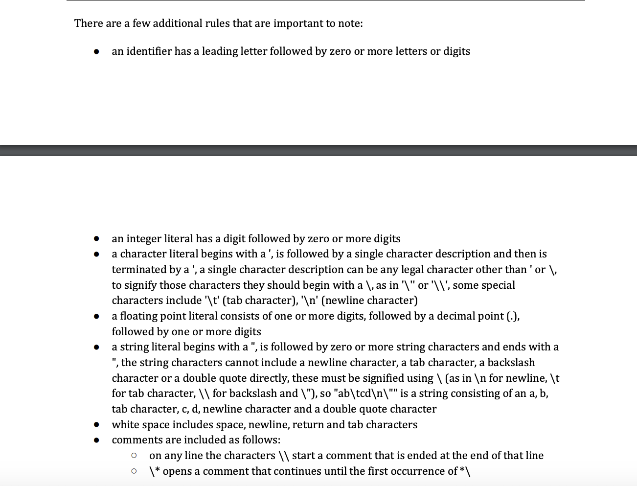 Solved Please make the patterns in regex and implement (in | Chegg.com