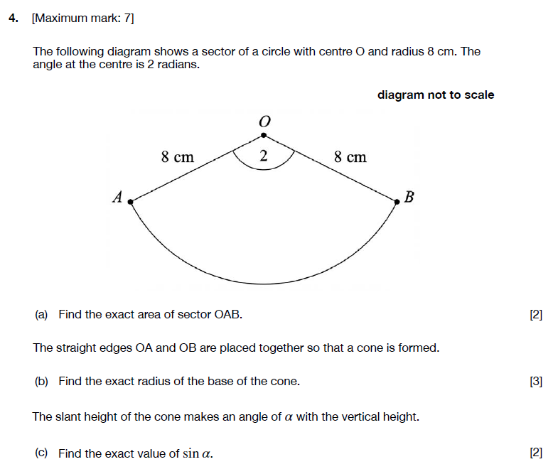 Solved 4. [Maximum mark: 7] The following diagram shows a | Chegg.com